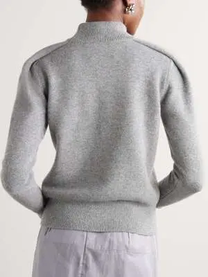 Sasuphi Ribbed Cashmere Mock Neck Sweater