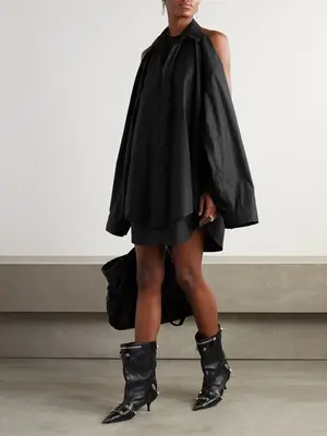 Balenciaga Cotton-poplin Mini Shirt Dress