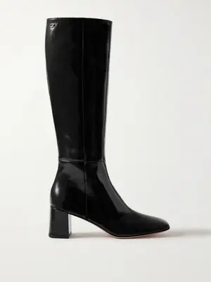 GIANVITO ROSSI Nuit 55 Patent-leather Knee Boots