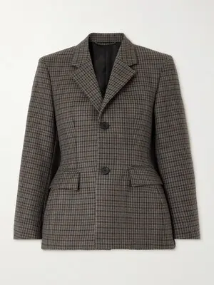 Balenciaga Checked Hourglass Blazer