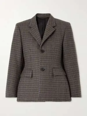Balenciaga Checked Hourglass Blazer