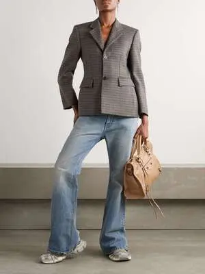 Balenciaga Checked Hourglass Blazer