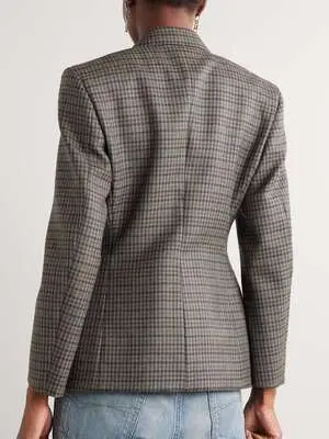 Balenciaga Checked Hourglass Blazer