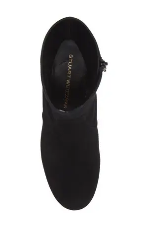STUART WEITZMAN Dayna Platform Bootie - Black Suede