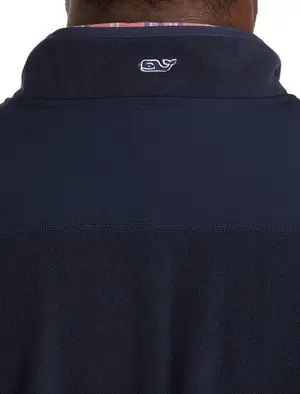 Vineyard Vines Big & Tall Harbor Fleece Vest - Vineyard Navy