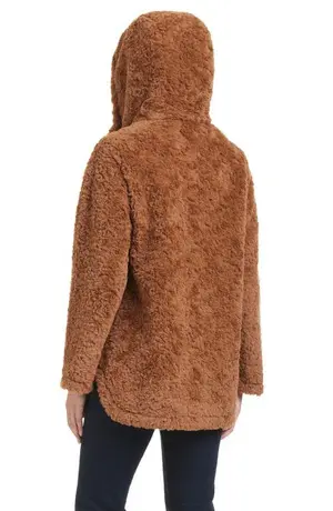 Sanctuary Textured Faux Fur Hooded Jacket
