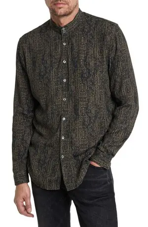 John Varvatos Double Band Collar Button-up Shirt