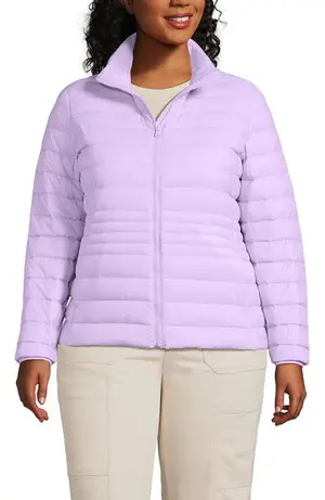 LANDS' END Wanderweight Ultralight Packable Down Jacket - Blushed Lilac