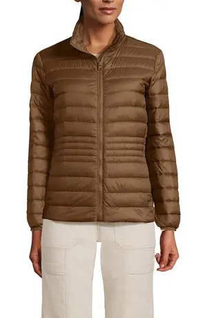 LANDS' END Wanderweight Ultralight Packable Down Jacket - Light Carob