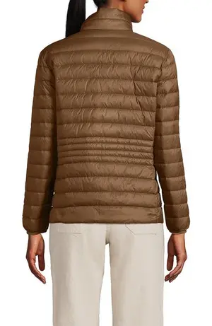 LANDS' END Wanderweight Ultralight Packable Down Jacket - Light Carob