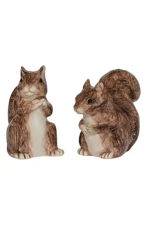 JULISKA Clever Creatures Squirrel Salt & Pepper Shaker Set - Walnut