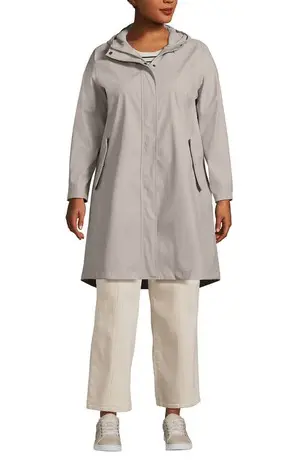 LANDS' END Lands' End Squall Rain Slicker Coat Dusk Gray