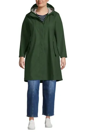 LANDS' END Lands' End Squall Rain Slicker Coat Estate Green