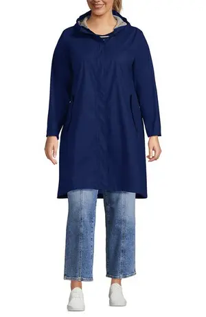 LANDS' END Lands' End Squall Rain Slicker Coat Liberty Blue