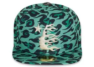 HELLSTAR Cheetah Print Snapback Hat - Green
