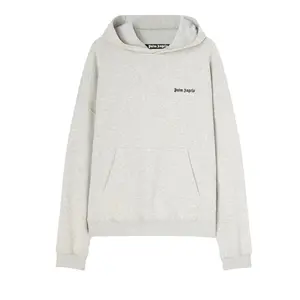 Palm Angels Embroidered Logo Hoodie - Grey