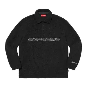 Supreme X Polartec Long-sleeve Polo - Black