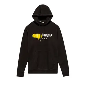 Palm Angels La Sprayed Logo Hoodie - Black