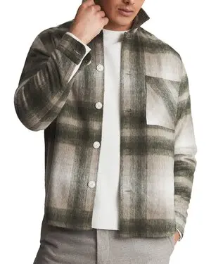 REISS Reiss Bullet Wool-Blend Overshirt - Nocolor