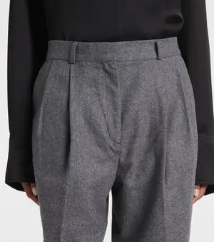 TOTEME Low-rise Wool-blend Flannel Straight Pants