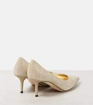 JIMMY CHOO Love 65 Glitter Pumps - Gold