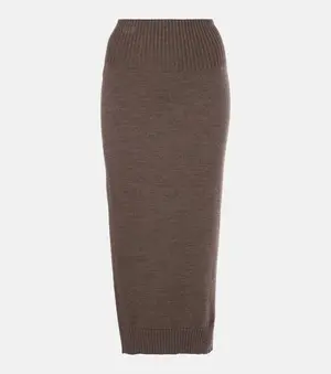 Max Mara Melk Virgin Wool Midi Skirt