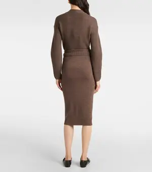 Max Mara Melk Virgin Wool Midi Skirt