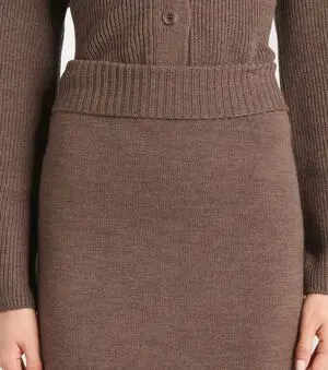 Max Mara Melk Virgin Wool Midi Skirt