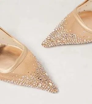 JIMMY CHOO Amel 50 Embellished Slingback Pumps