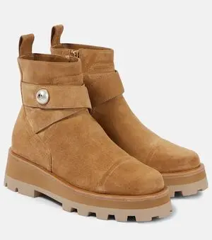 JIMMY CHOO Meena Suede Ankle Boots - Brown