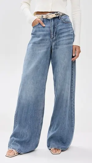 Rag & Bone Featherweight Sofie High-rise Wide-leg Jeans - Beverly