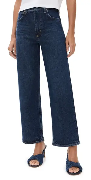 AGOLDE Ren High-rise Wide-leg Jeans - Echo