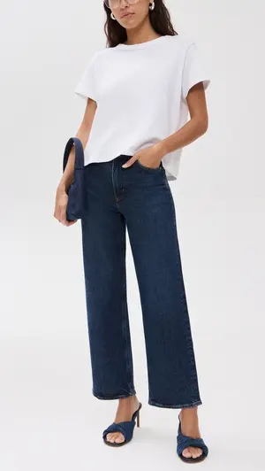 AGOLDE Ren High-rise Wide-leg Jeans - Echo