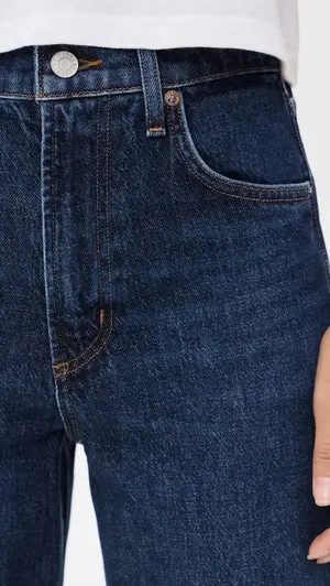 AGOLDE Ren High-rise Wide-leg Jeans - Echo