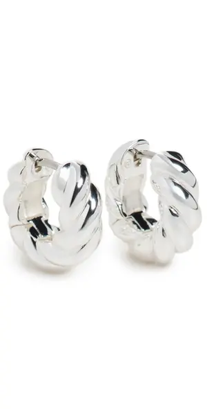 Gorjana Crew Helium Huggies - Silver Plated