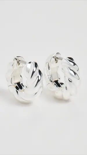 Gorjana Crew Helium Huggies - Silver Plated