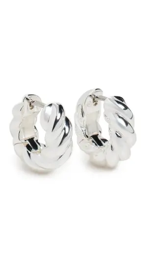 Gorjana Crew Helium Huggies - Silver Plated