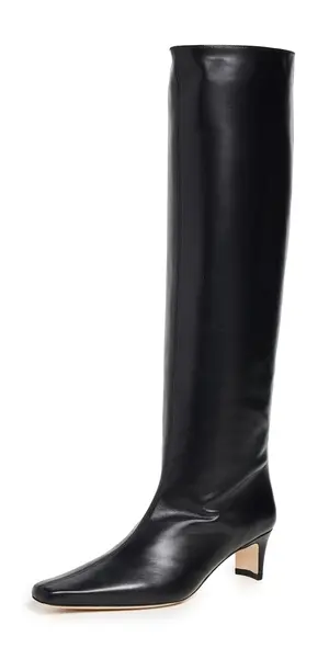Staud Wally Leather Boots Black