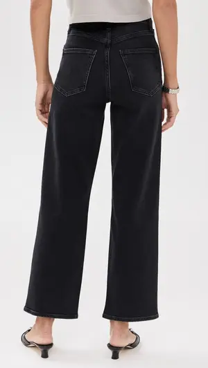 AGOLDE Ren High-rise Wide-leg Jeans - Hush