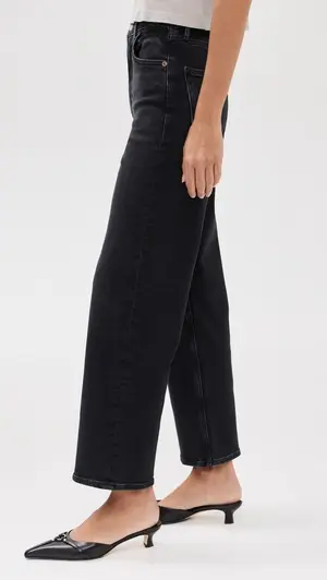 AGOLDE Ren High-rise Wide-leg Jeans - Hush