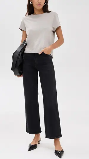 AGOLDE Ren High-rise Wide-leg Jeans - Hush