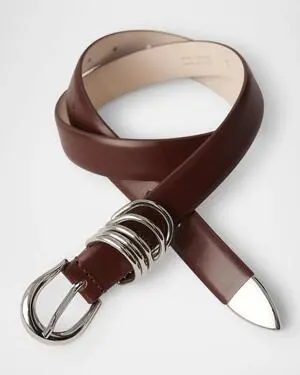 DEHANCHE Hollyhock Suede Belt Dkbrwn