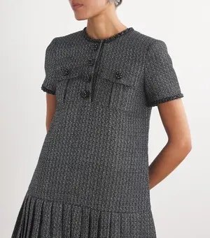 black sleeveless midi dresses Embroidered Linen Blend Belted Black Midi Dress
