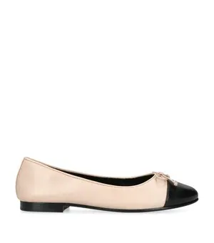 Tory Burch Leather Bow Ballet Flats
