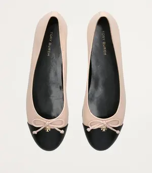 Tory Burch Leather Bow Ballet Flats