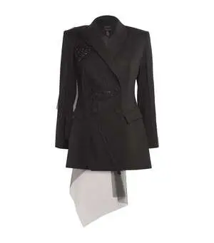 Huishan Zhang Embellished Atlas Blazer