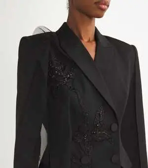 Huishan Zhang Embellished Atlas Blazer
