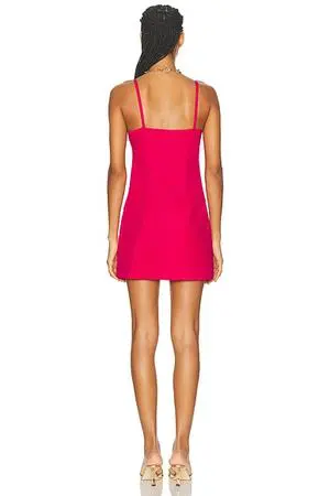 AREA Crystal Heart Mini Dress