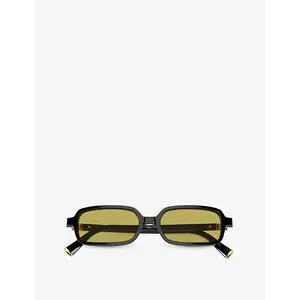 Miu Miu Mu 11zs Rectangle Sunglasses - Black
