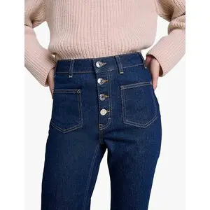 Maje High-rise Bootcut Denim Jeans